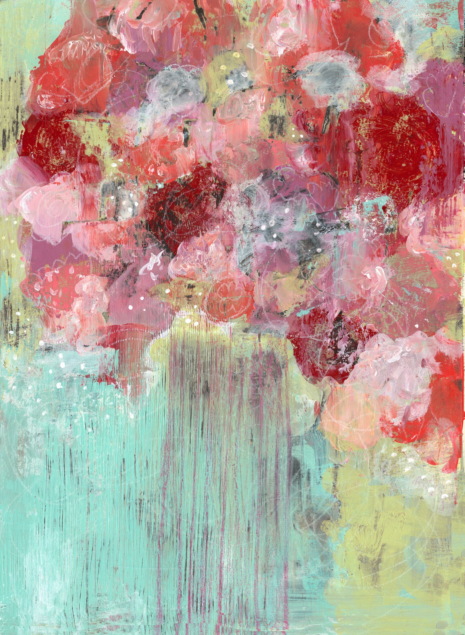 Abstract Flower Painting Modern Art Printable Artwork - Etsy