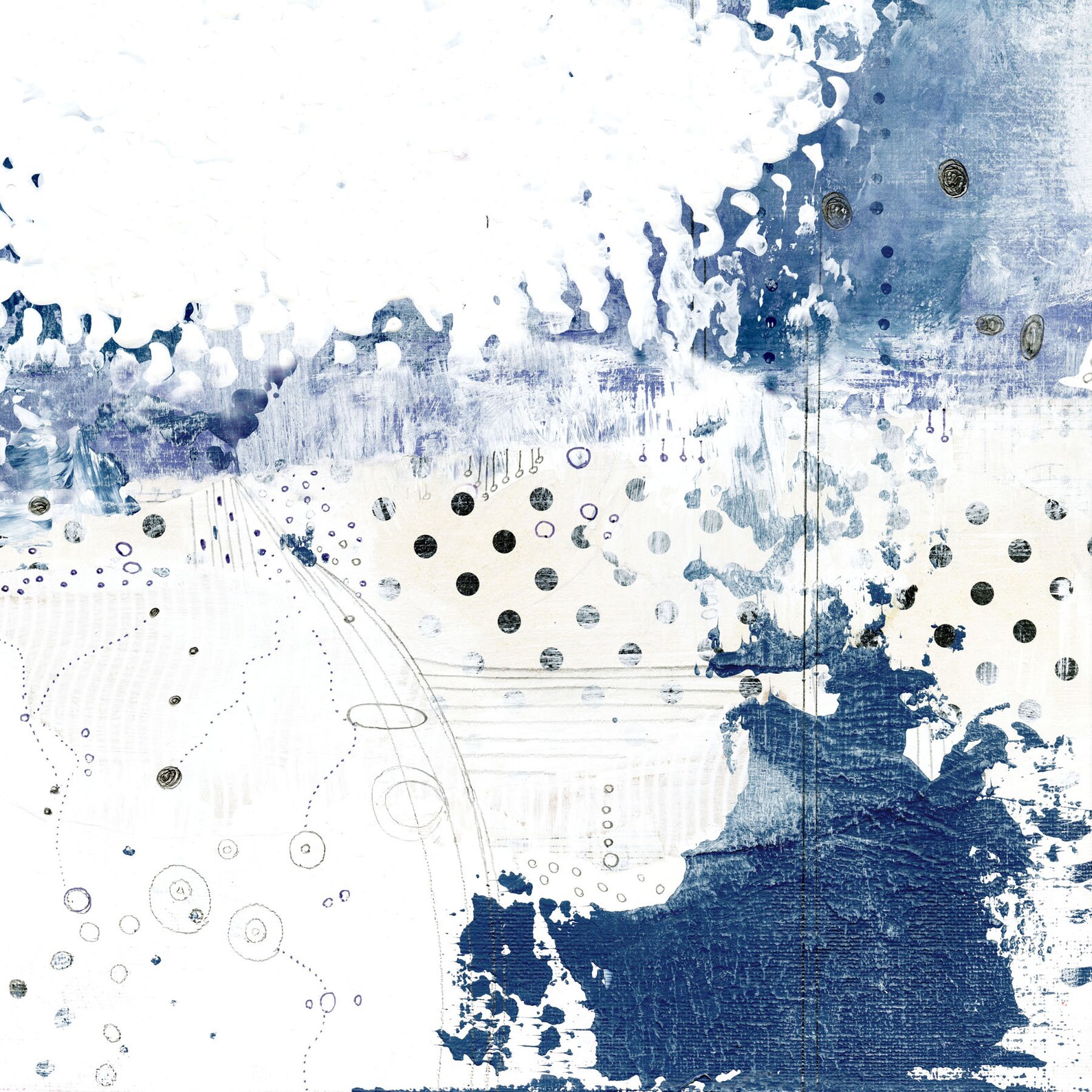 Navy Blue and White Large Wall Art - Abstract Downloadable Print , 3 ...