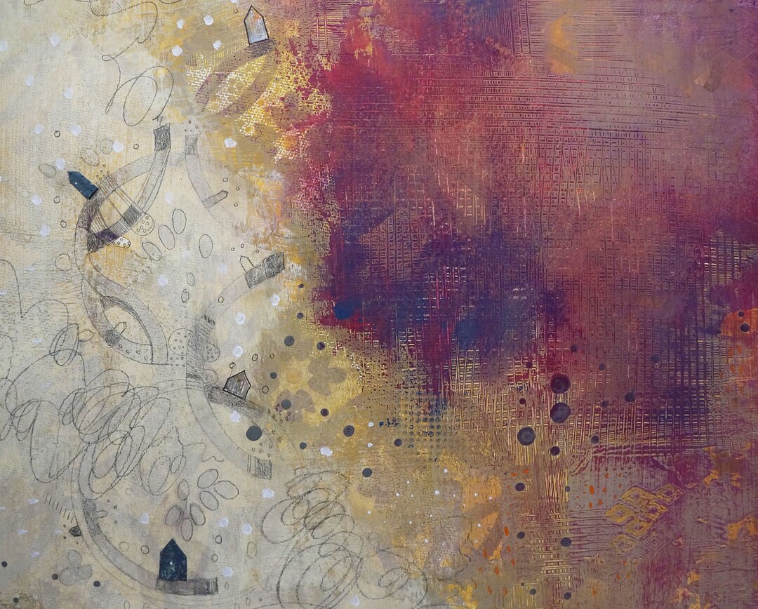 Abstract Landscape Painting Original Geometric Abstract Painting ...