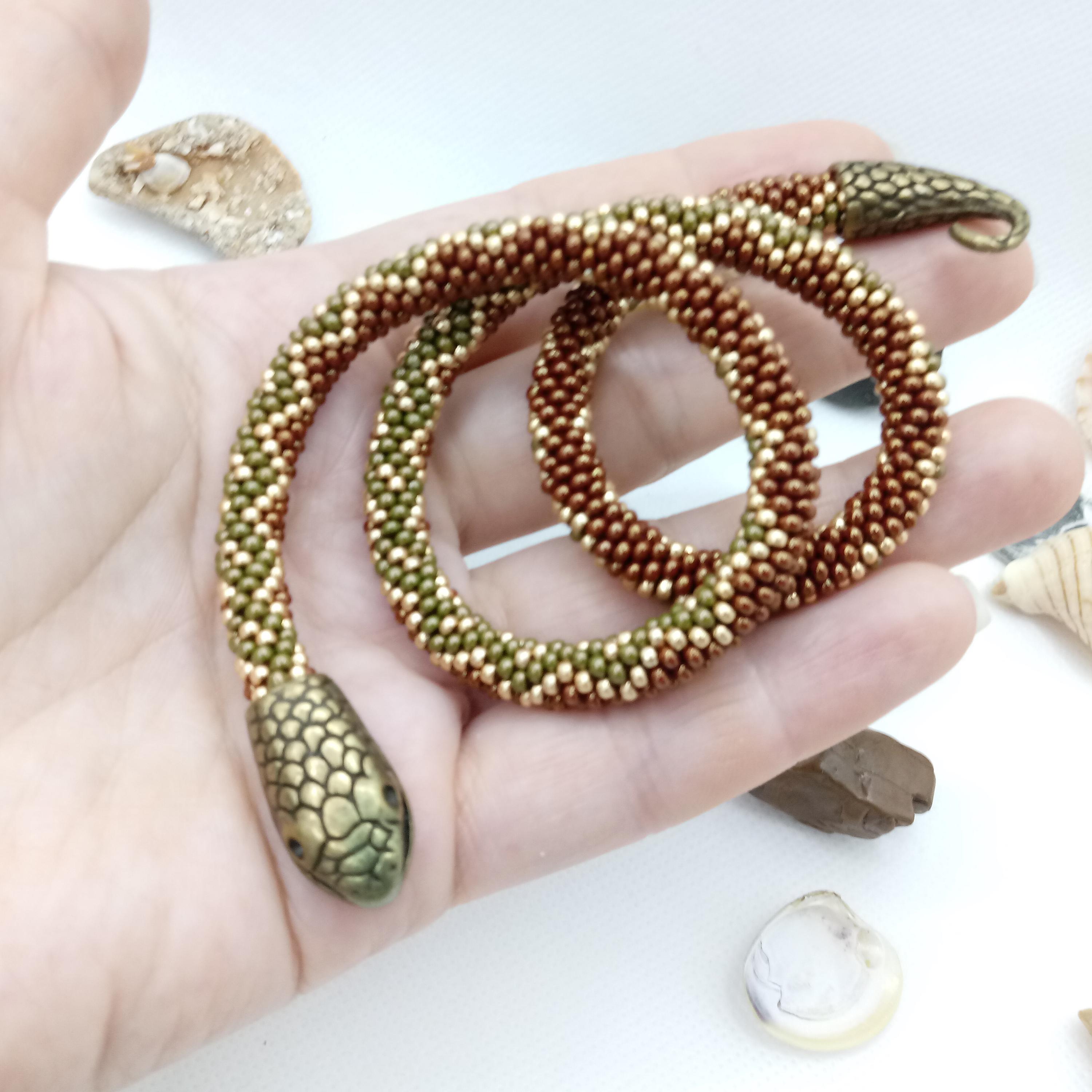DIY Beaded Crochet Snake Necklace Kit for Adults, Jewelry Making Craft ...