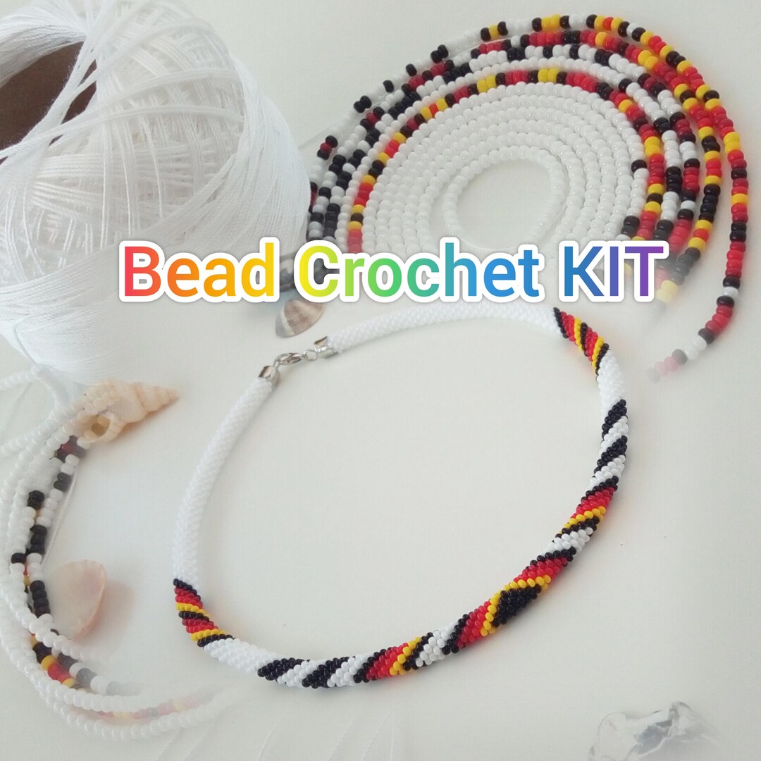 Beaded Crochet Necklace DIY Kit, Beginner Jewelry Making - Etsy