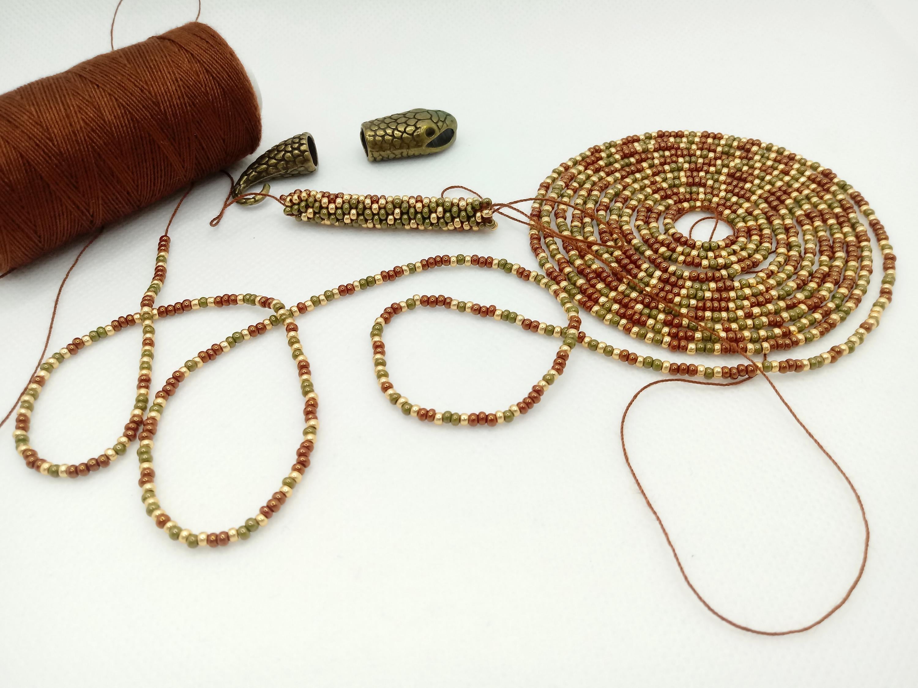DIY Beaded Crochet Snake Necklace Kit for Adults, Jewelry Making Craft ...