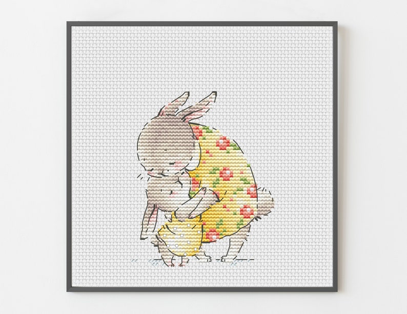 Family Love in Stitches: Mum and Daughter Cross Stitch Pattern - PDF ...