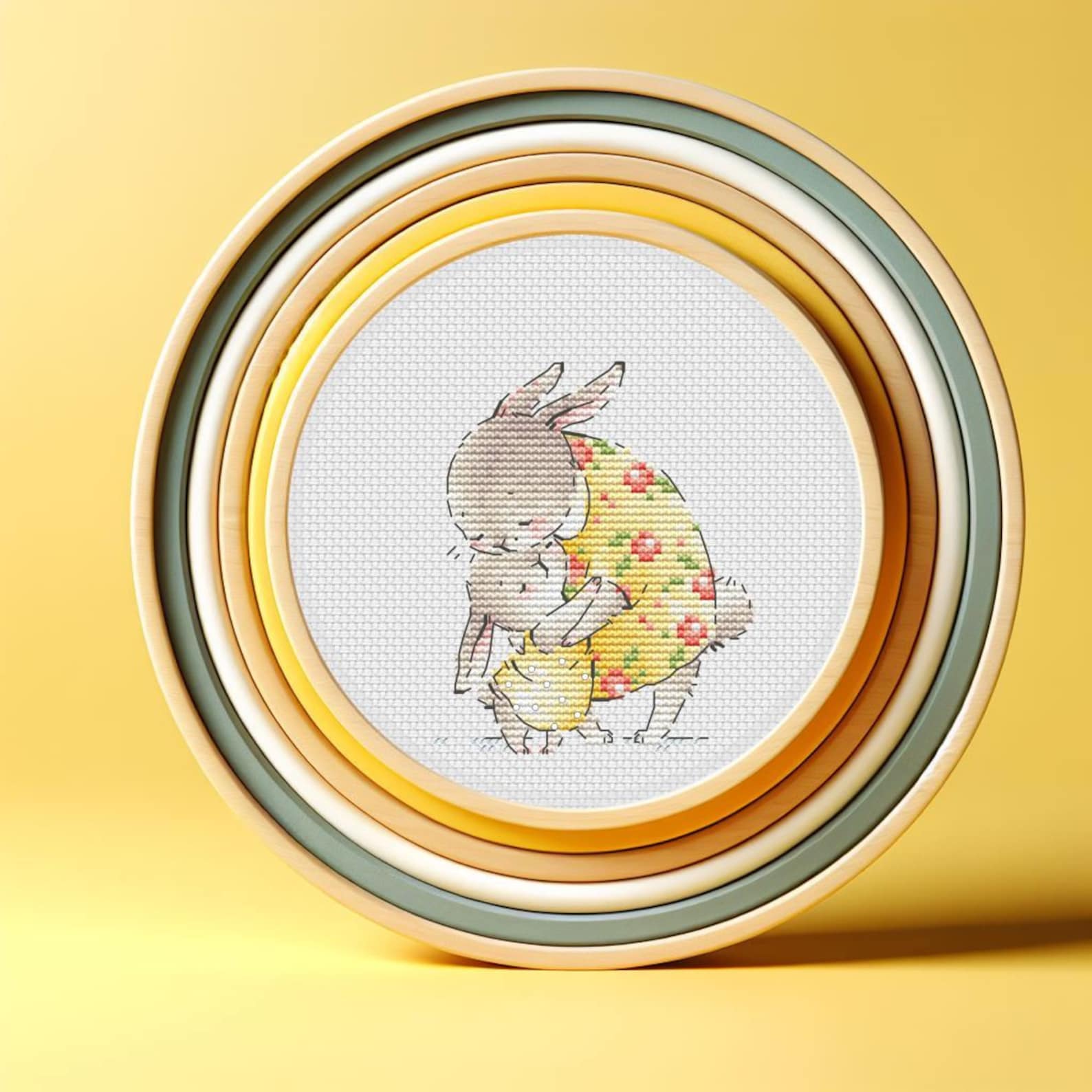 Family Love in Stitches: Mum and Daughter Cross Stitch Pattern - PDF ...