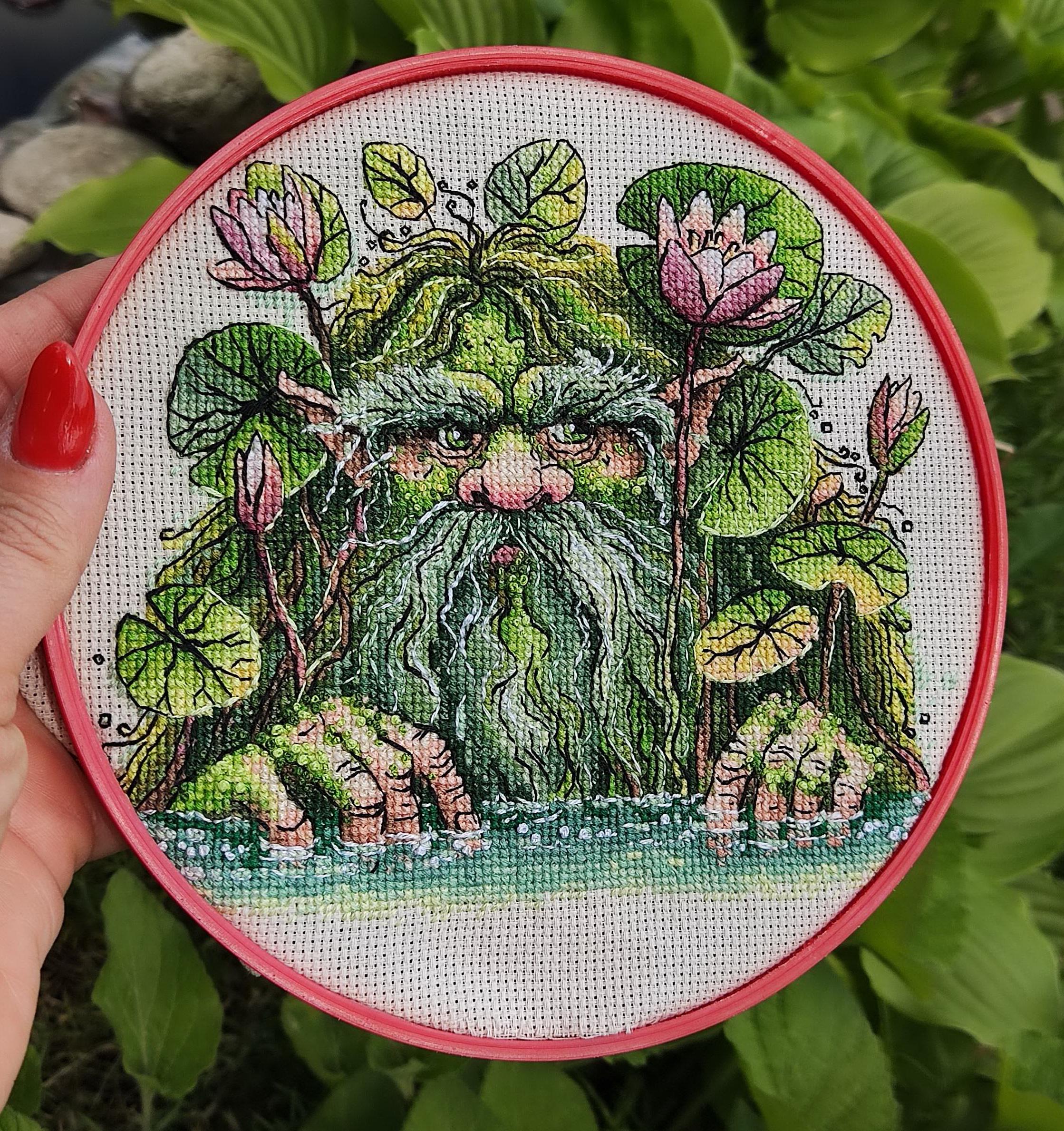 Swamp Man Cross Stitch Pattern: Ukrainian Mythology Embroidery (digital ...