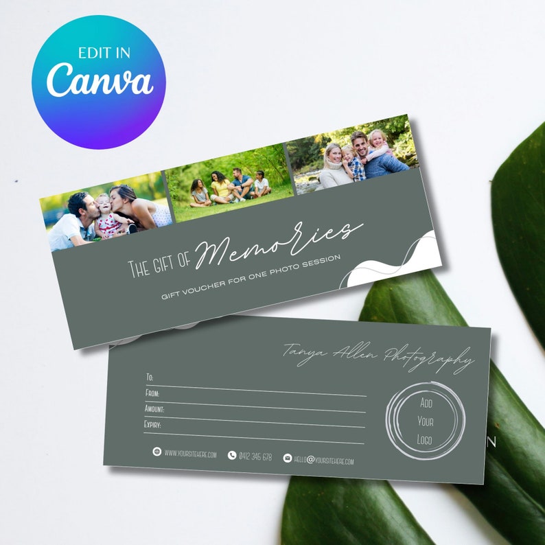 Editable and Printable Canva Gift Voucher Template for Photographers ...