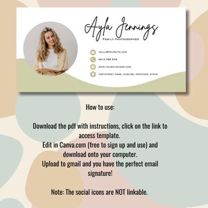 Canva Email Signature Template INSTANT DOWNLOAD - Etsy