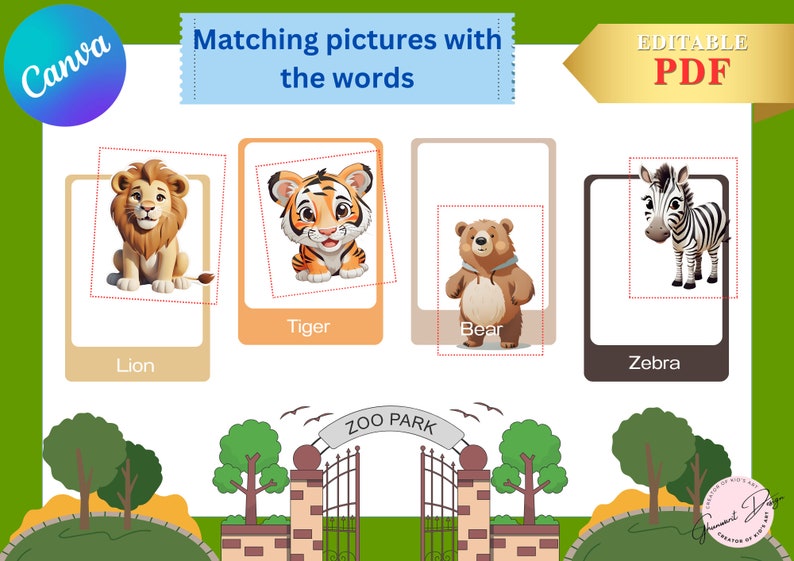 Explore the Wild With Our 30 Zoo Animals Flashcards Bring the ...