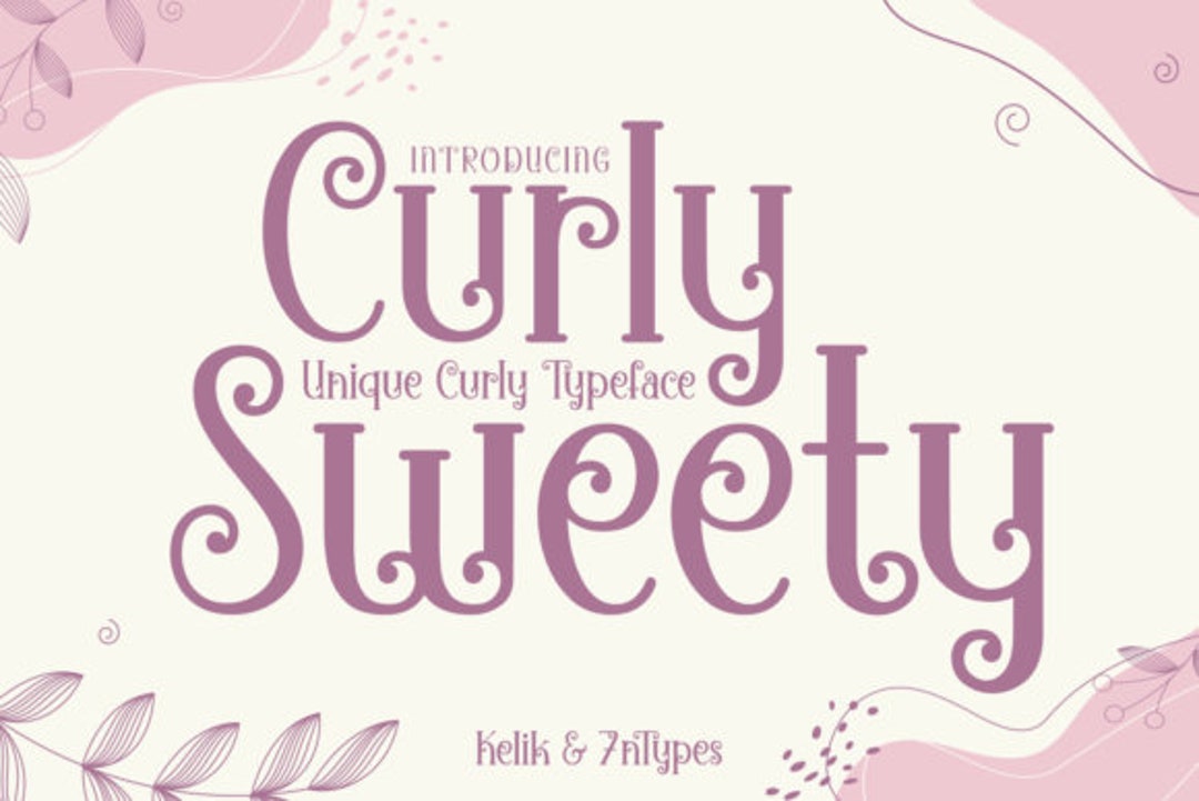 Curly Sweety Font, Handwriting Font, Font, Vintage Fonts, Display Font ...