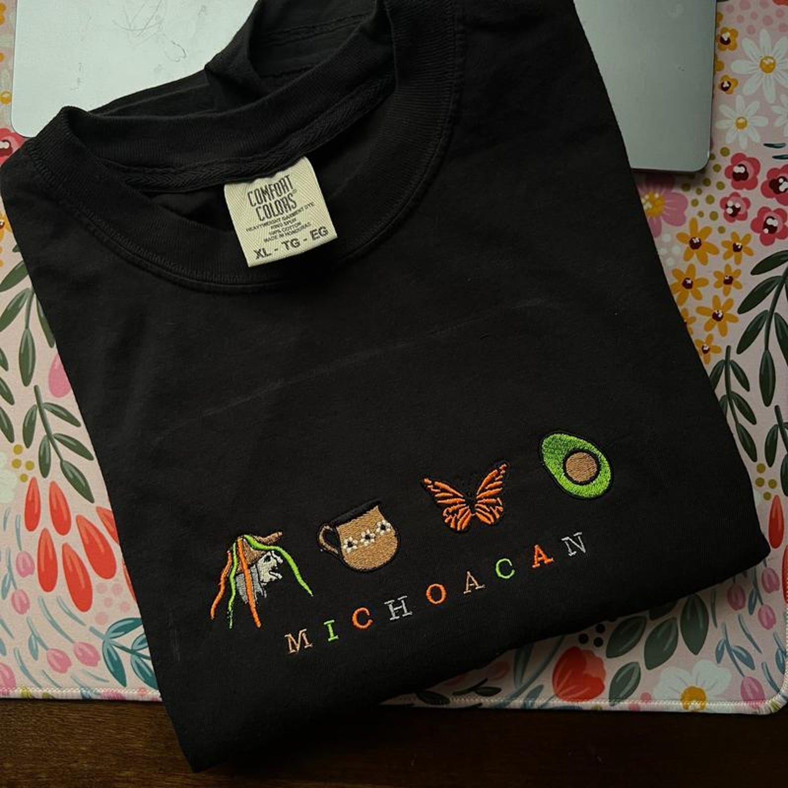 Embroidered Michoacán Comfort Colors T-shirt, Mexico Hoodie, Mexican ...