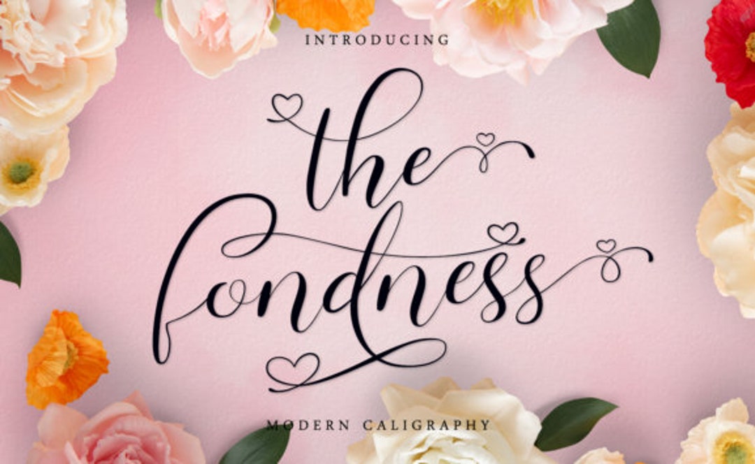 The Fondness Font, Calligraphy Font, Retro Font, Game Font, Handwritten ...