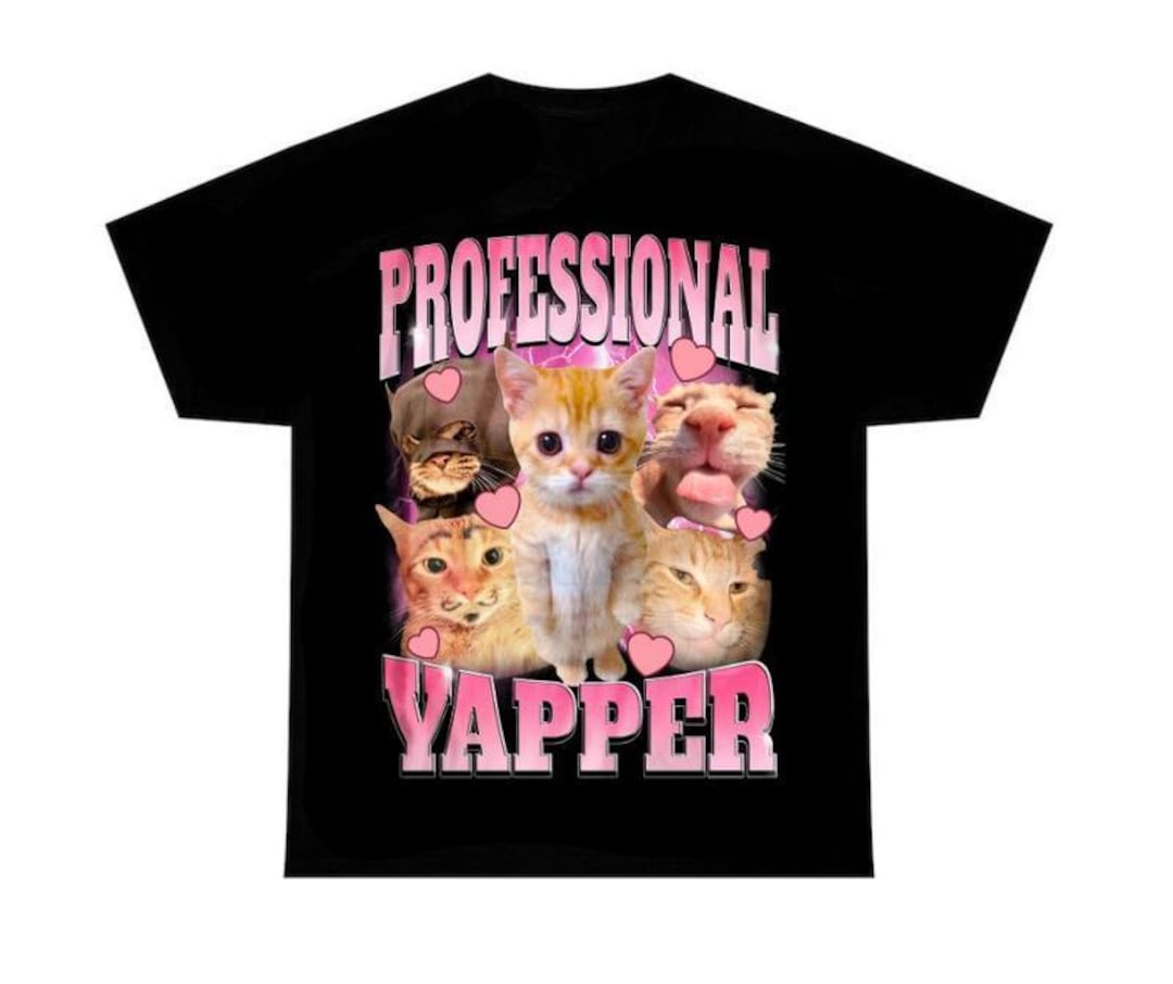 Professional Yapper Funny Cat Meme T-shirt, Gift for Her, Goofy Ahh ...