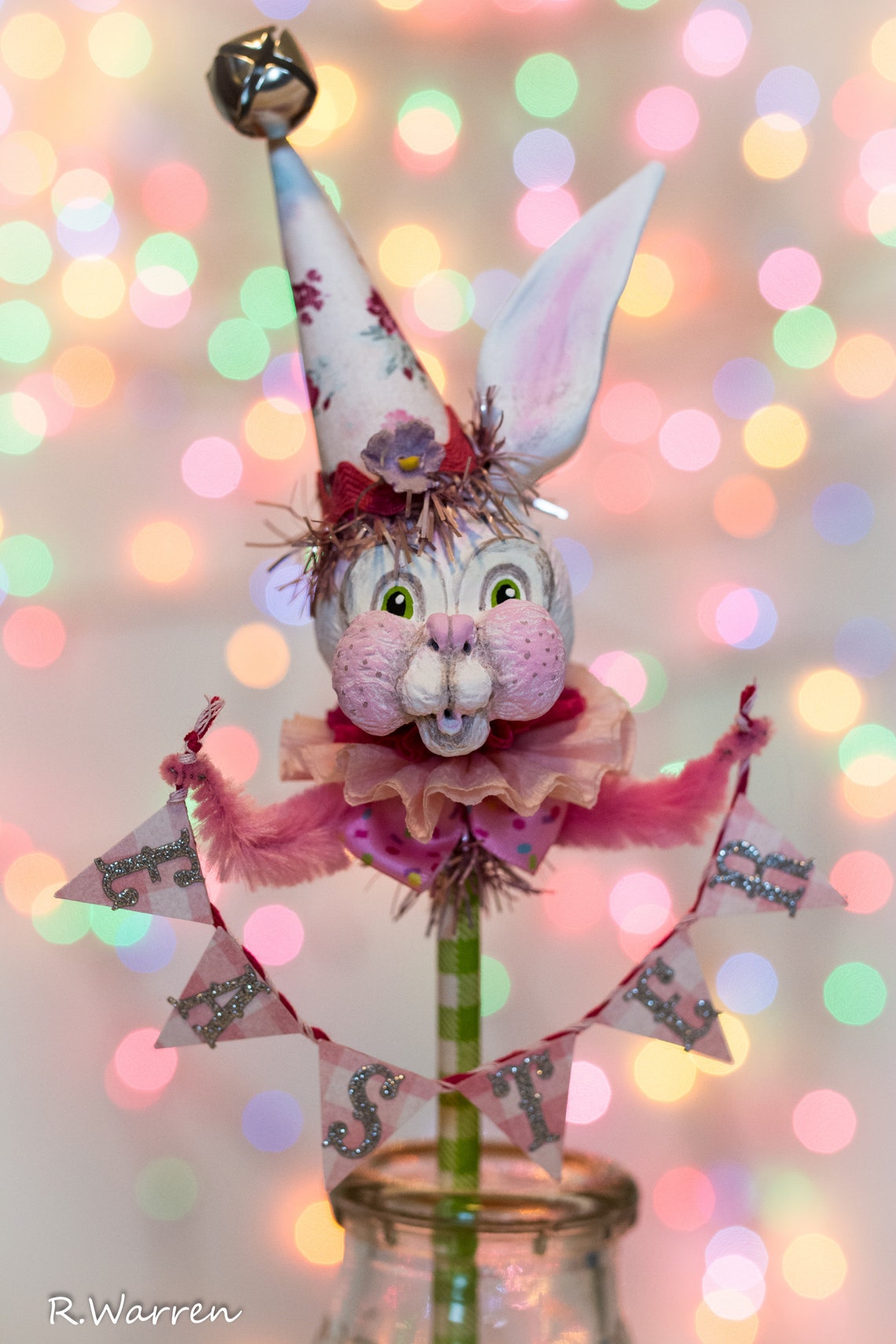 Vintage Inspired Paper Mache Hand Sculpted Bunny Rabbit Head | Etsy