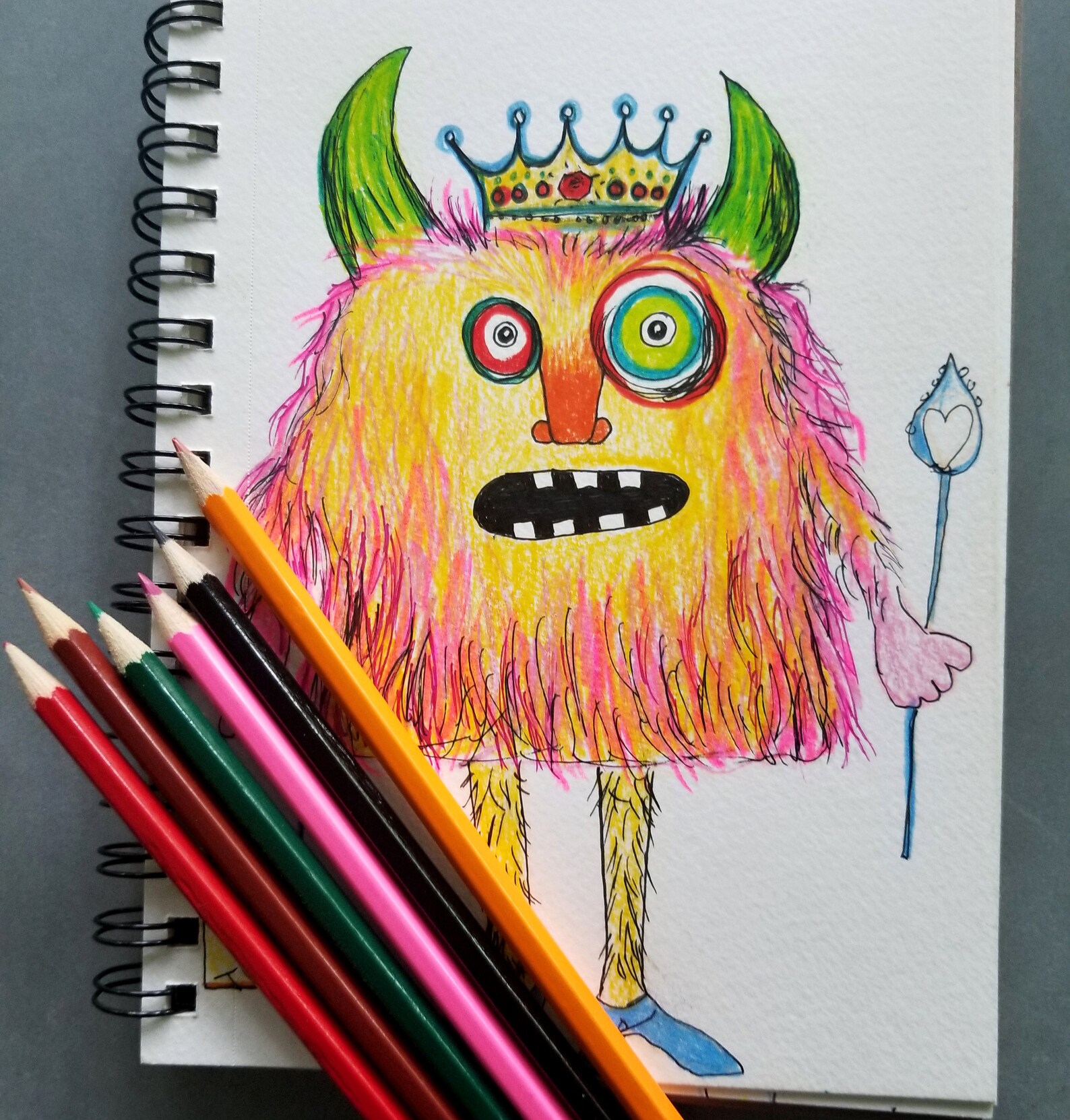 Monsters in Costume Coloring Book Pages / 3 Cute Horned | Etsy