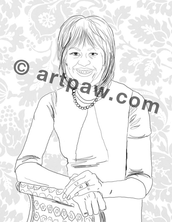 Michelle Obama Coloring Page