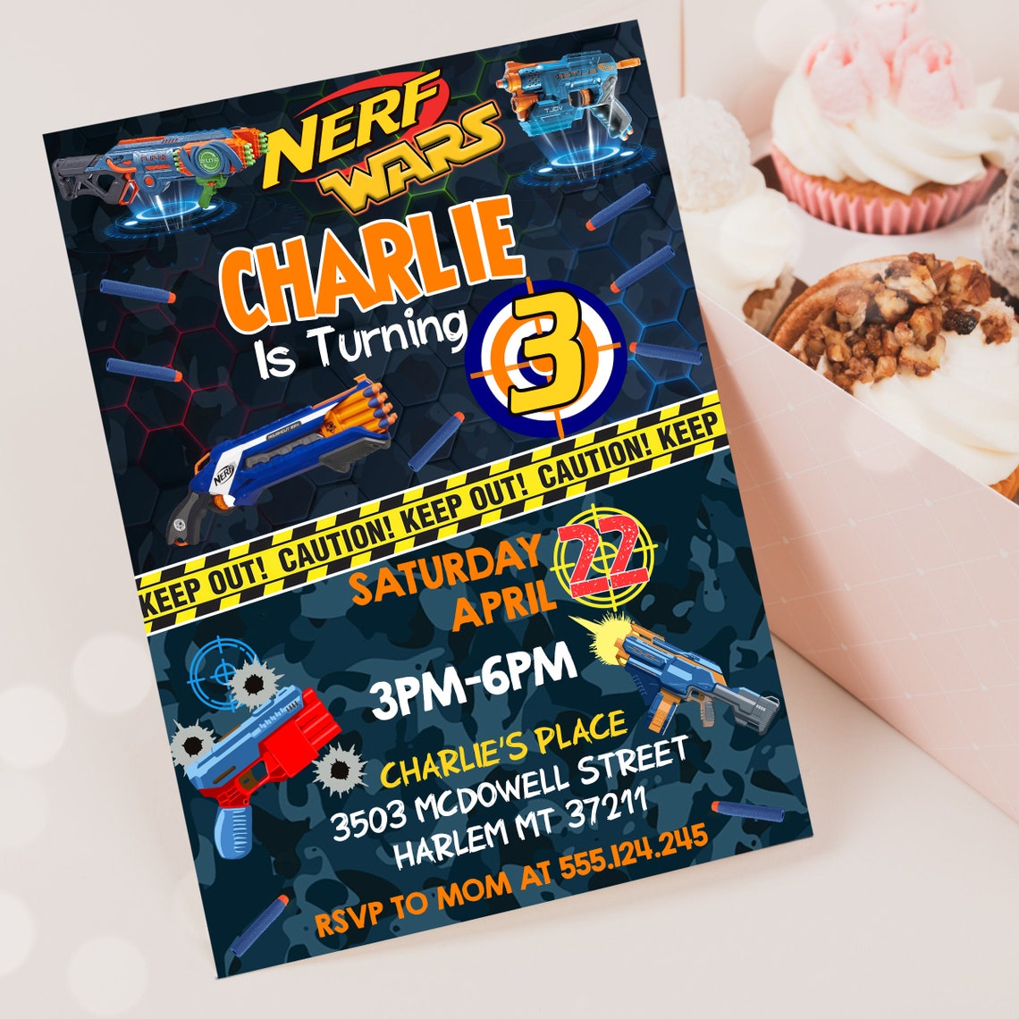 Editable Dart Birthday Party Invitation | Dart Invite | Dart Invitation ...