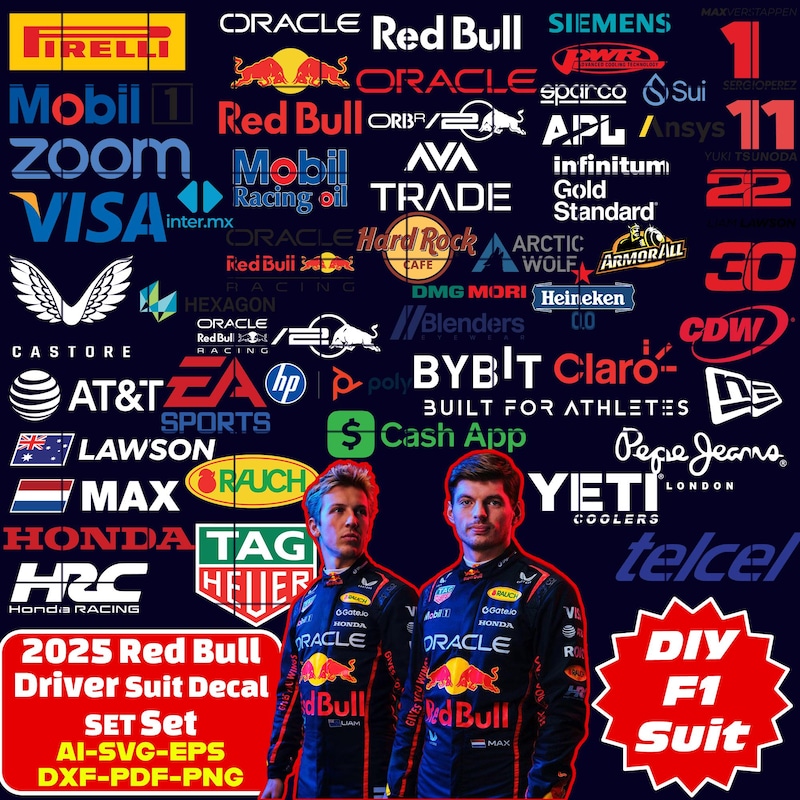 Formula 1 Redbull Decals - Etsy