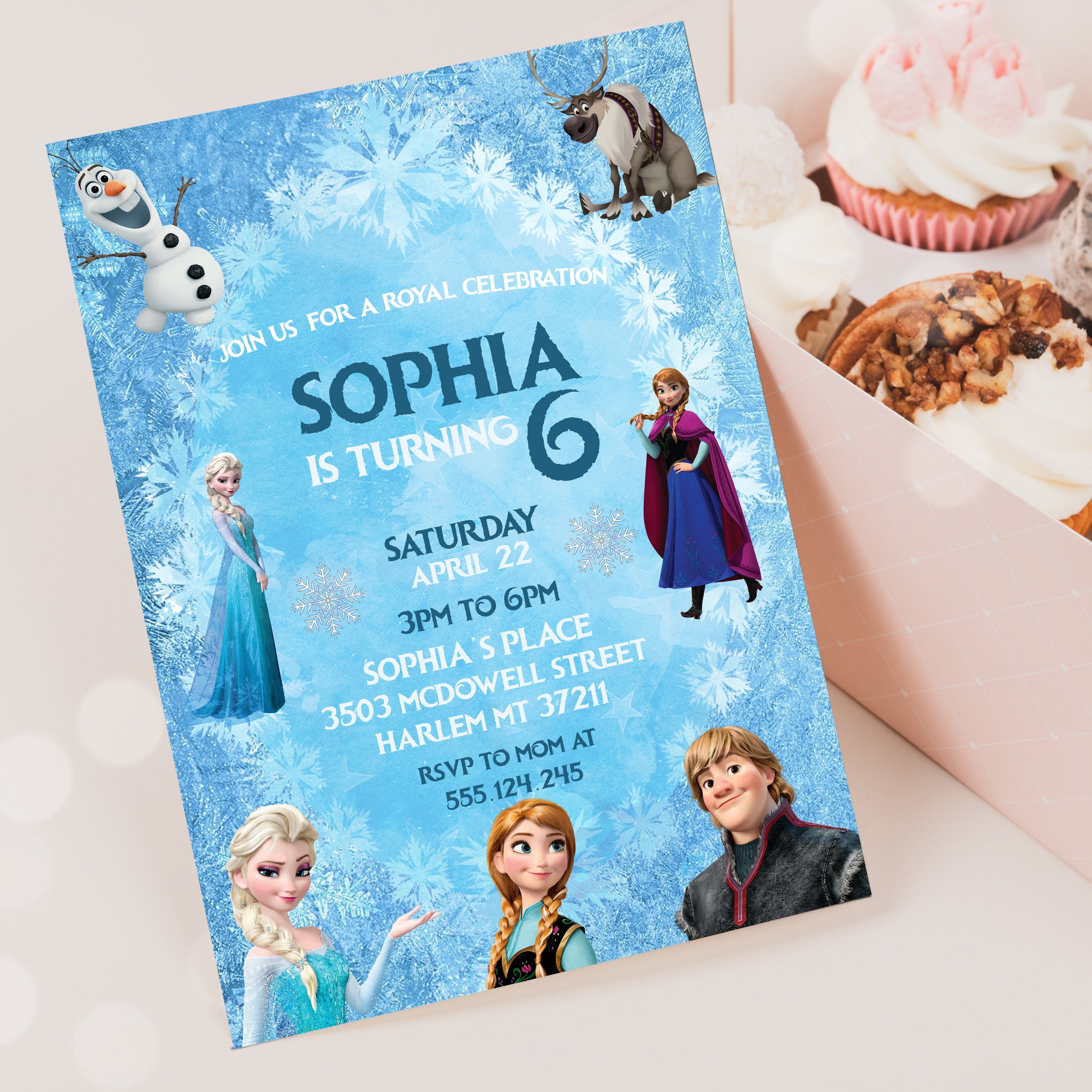 Princess Elsa Birthday Invitation Frozen Birthday Invitation, Editable ...