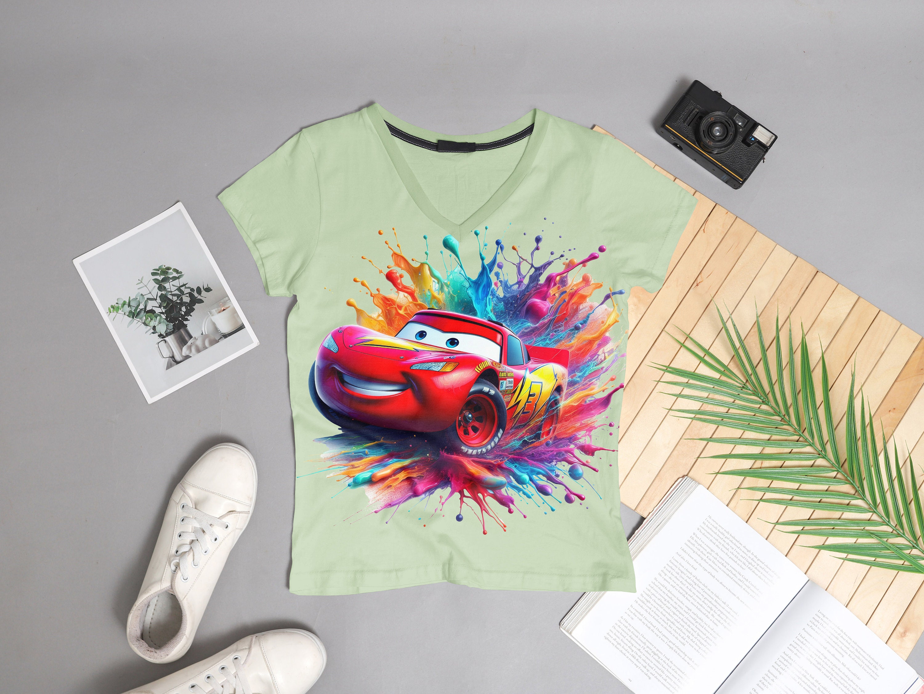 Lightning Mcqueen Cars Splash PNG Clipart Bundle, Watercolor Digital ...