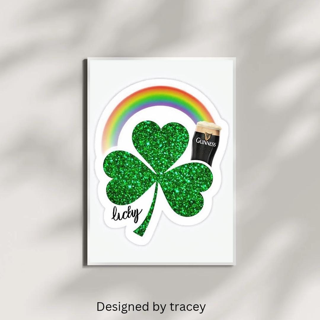 St Patricks Day Downloadable Print,shamrock, Guinness, Rainbow Poster ...