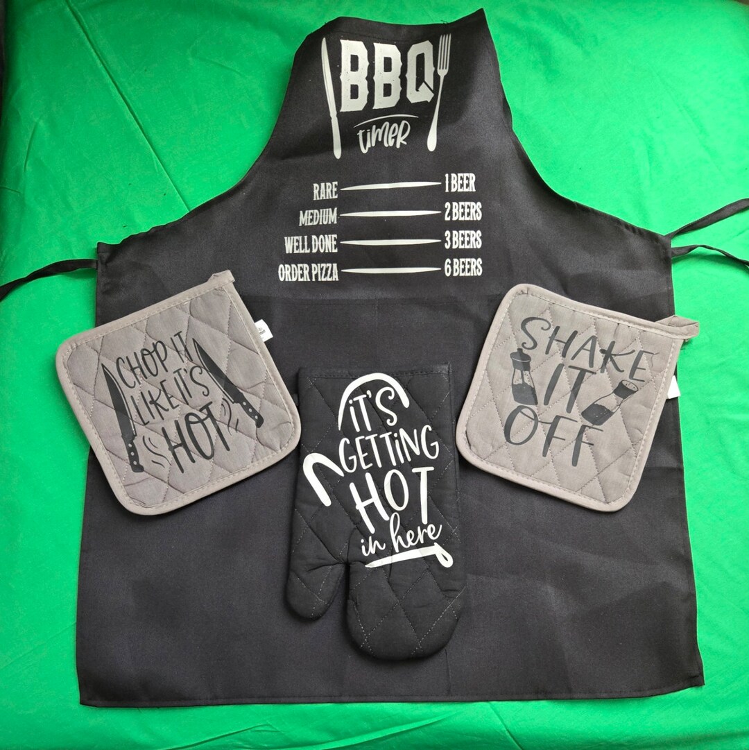 Apron Set With Oven Mitten and Potholders. - Etsy