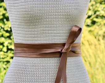 Leather Obi Wrap Belt Long Skinny 2 Inch Wide Leather | Etsy