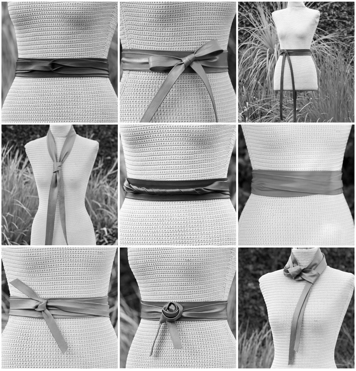 Leather Obi Wrap Belt • Long + Skinny • 2 Inch Wide Leather Sash ...