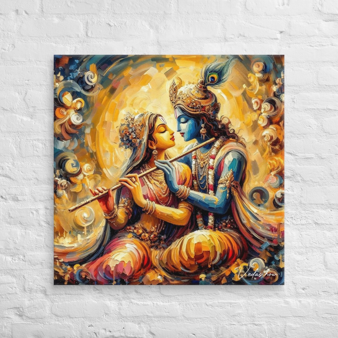 Color Me Radhe Gallery Canvas Painting Print Radha Krishna Vedic Hindu ...