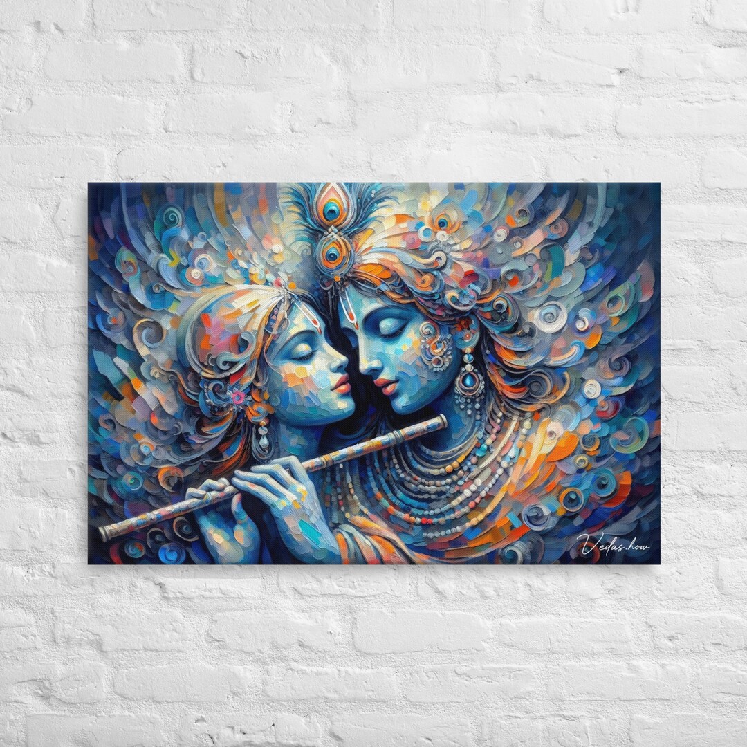 Dissolution of Souls Radha Krishna Psychedelic Art Vedic Hindu ...