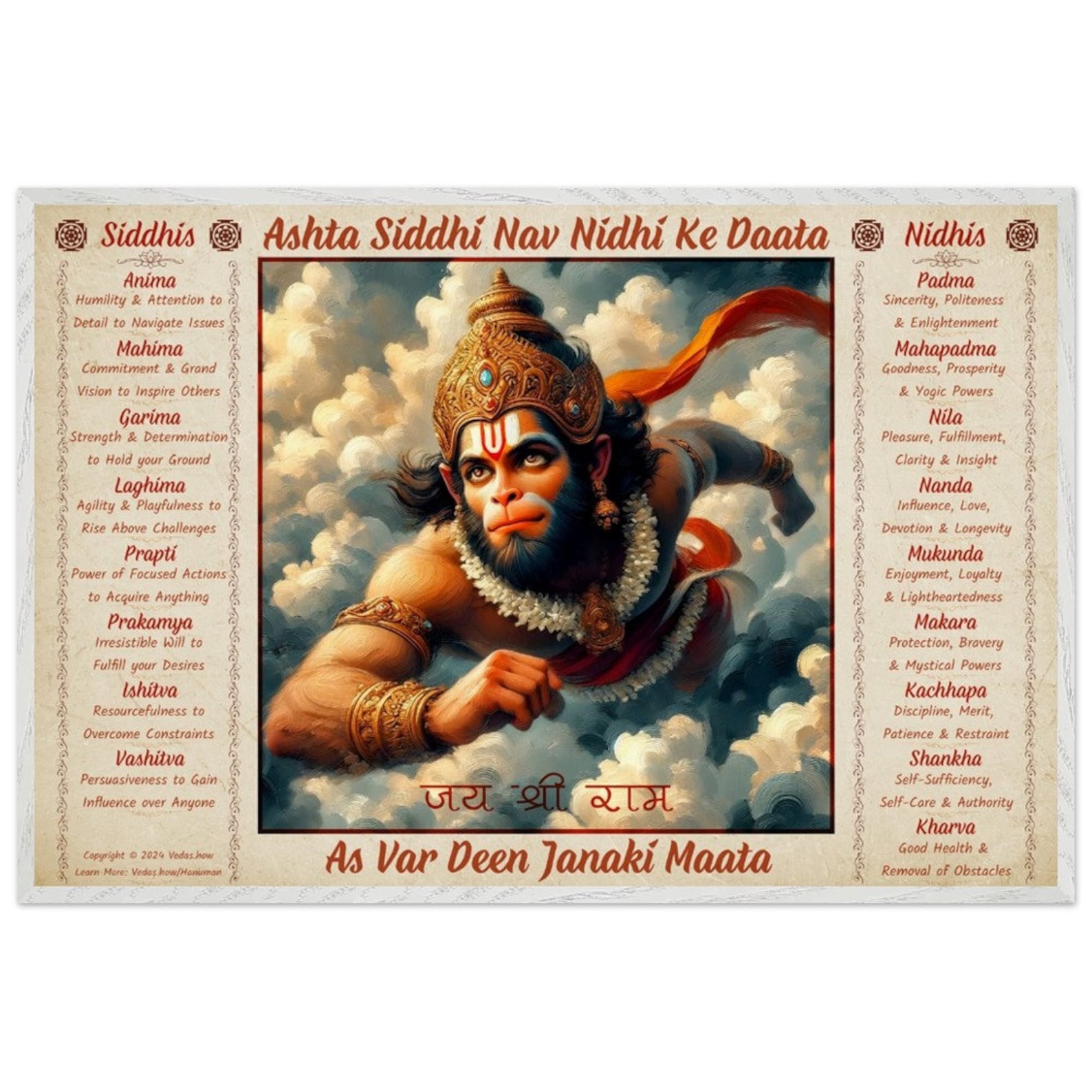 Hanuman Bestower of 8 Siddhis & 9 Nidhis - Etsy