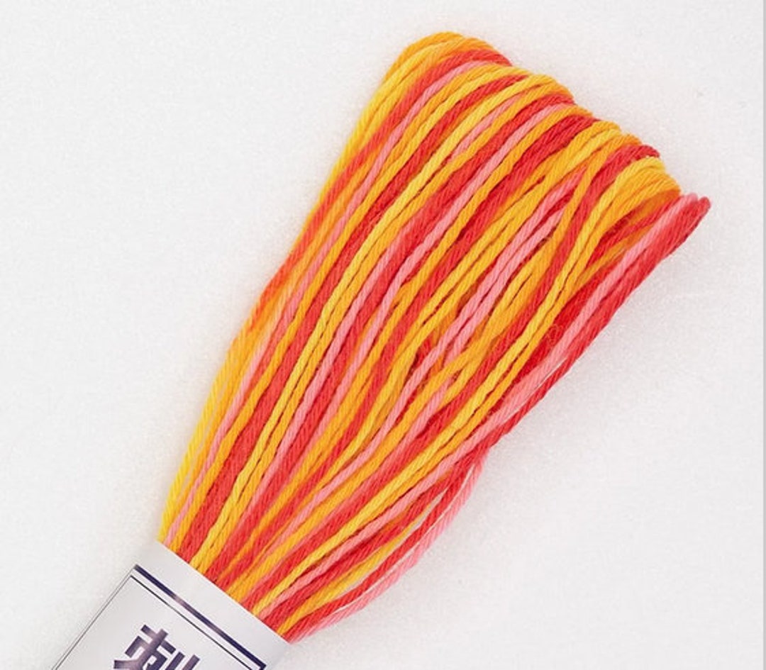 Japanese Sashiko Thread 75 VARIEGATED FRUIT SALAD, 20m - Etsy