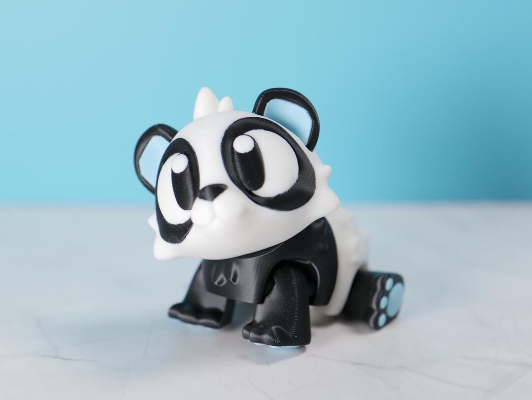Flexi Panda Fidget Toy | Kawaii Palm-sized 3D Printed Animal | Cute ...