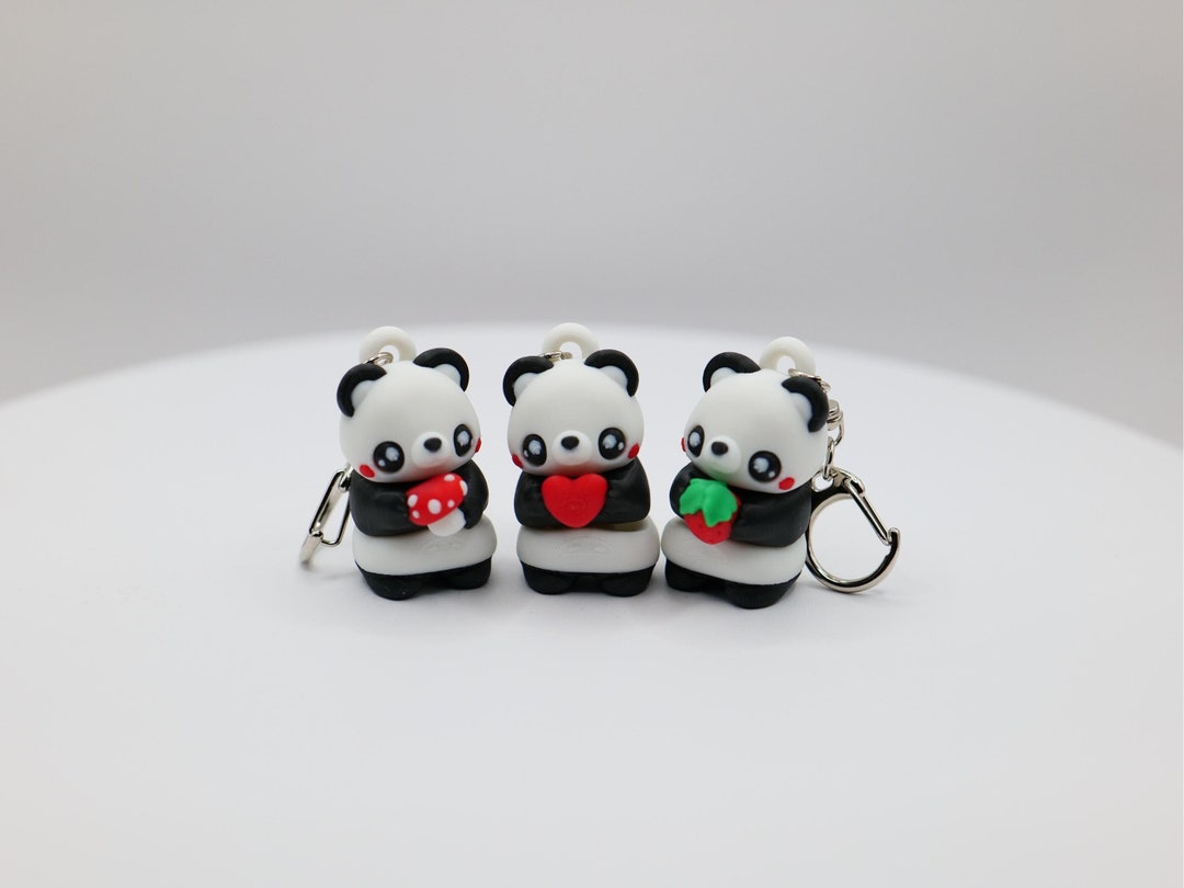 Kawaii 3D Printed Panda Keychain: Articulated Fidget Toy, Bag Charm - Etsy