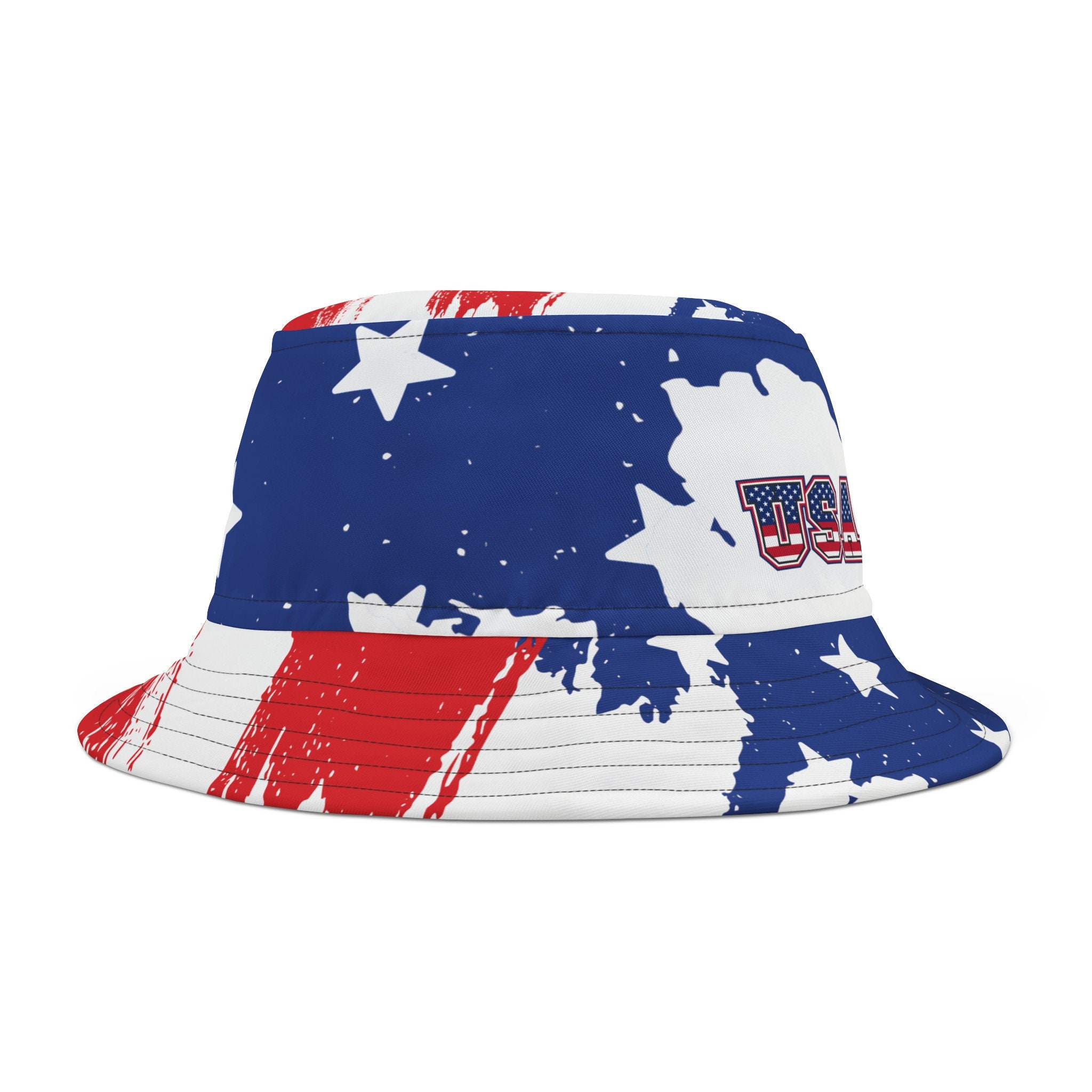 American Flag Bucket Hat Stylish & Patriotic 100% Polyester Available ...