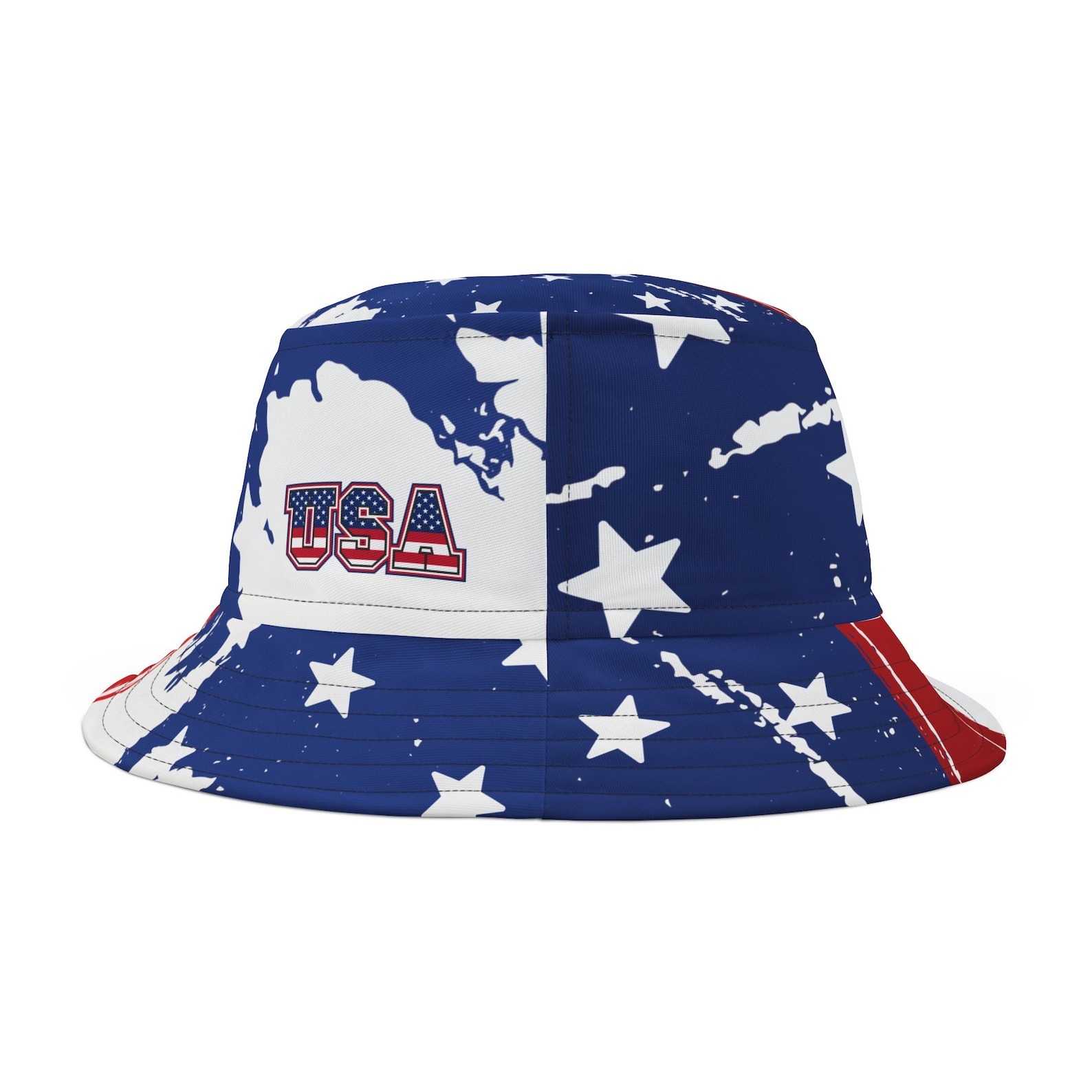 American Flag Bucket Hat Stylish & Patriotic 100% Polyester Available ...