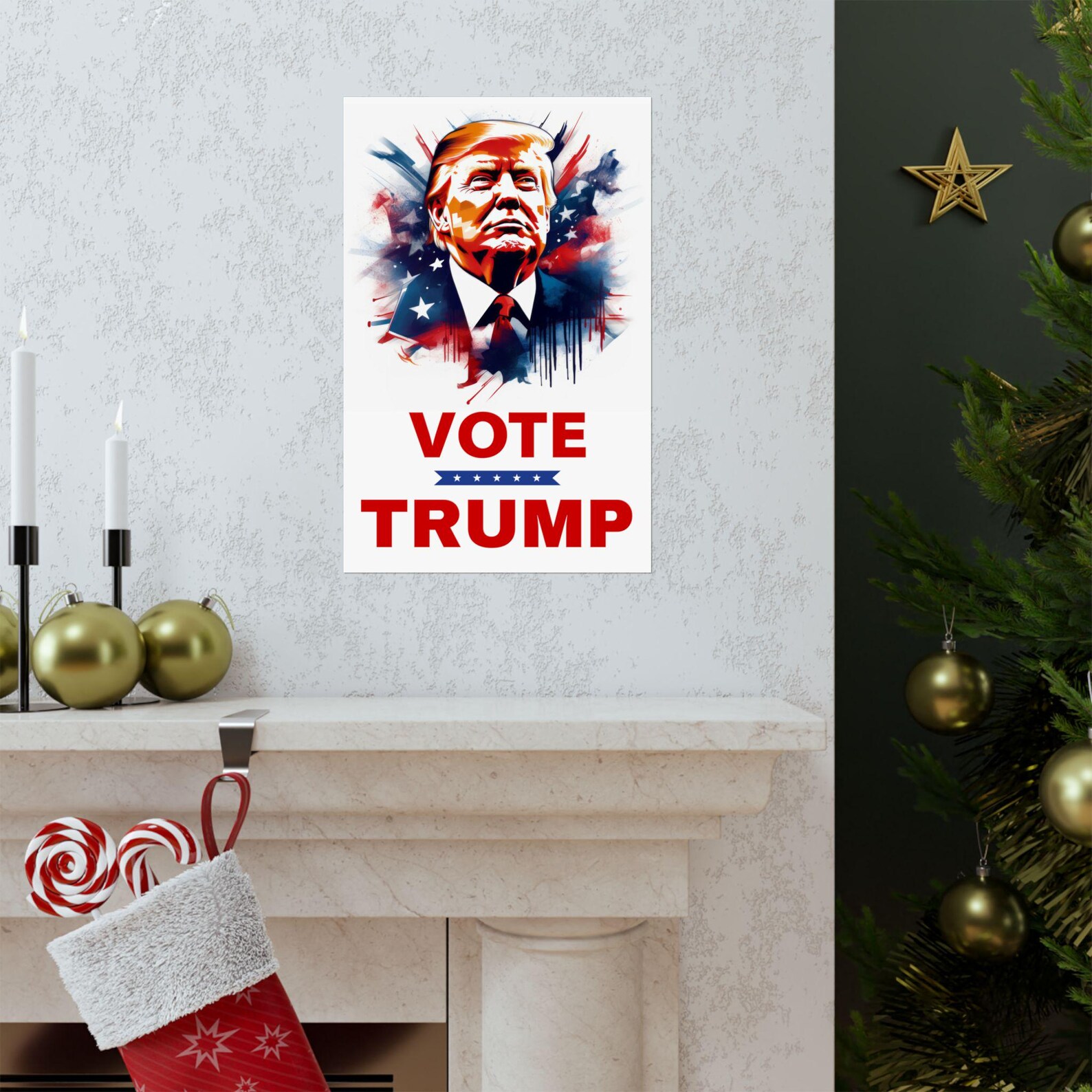 Bold 'VOTE TRUMP' Poster With Trump Art Print Make Your Voice Heard ...