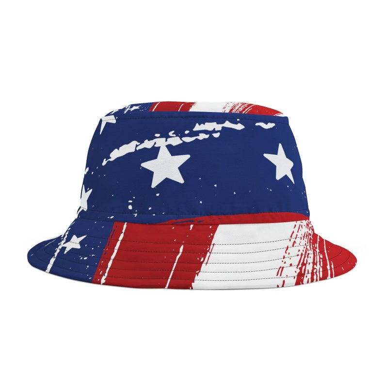 American Flag Bucket Hat Stylish & Patriotic 100% Polyester Available ...