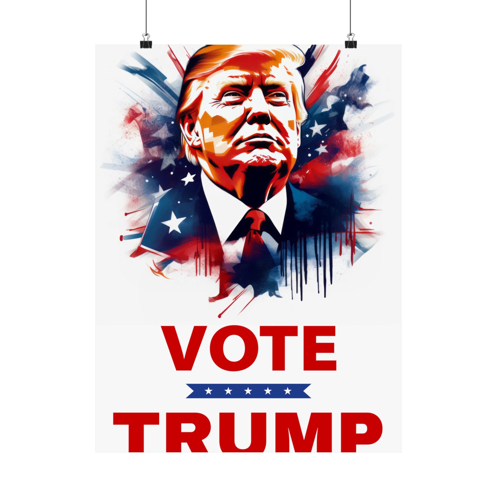 Bold 'VOTE TRUMP' Poster With Trump Art Print Make Your Voice Heard ...
