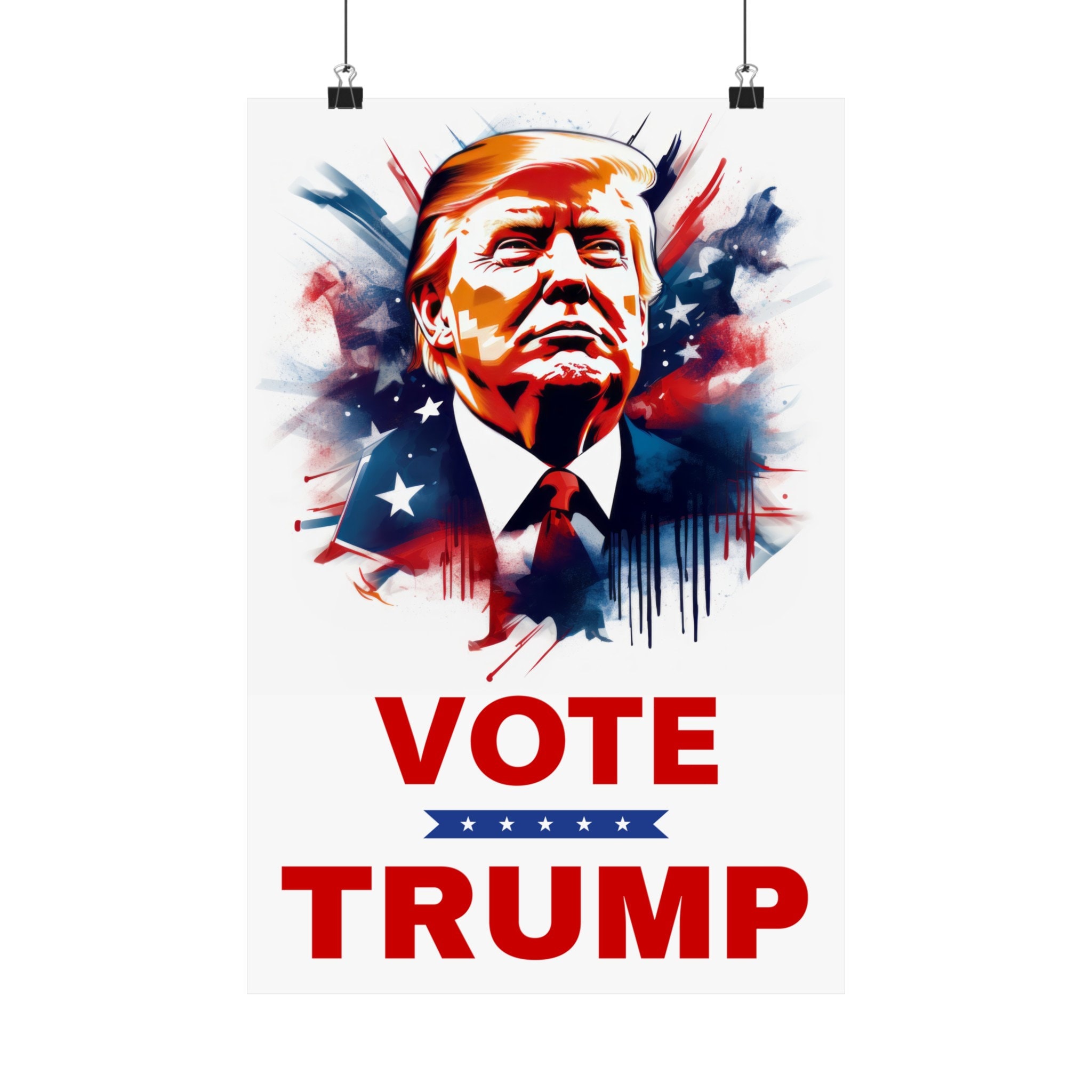Bold 'VOTE TRUMP' Poster With Trump Art Print Make Your Voice Heard ...