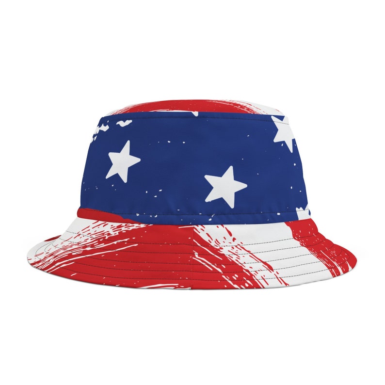 American Flag Bucket Hat Stylish & Patriotic 100% Polyester Available ...