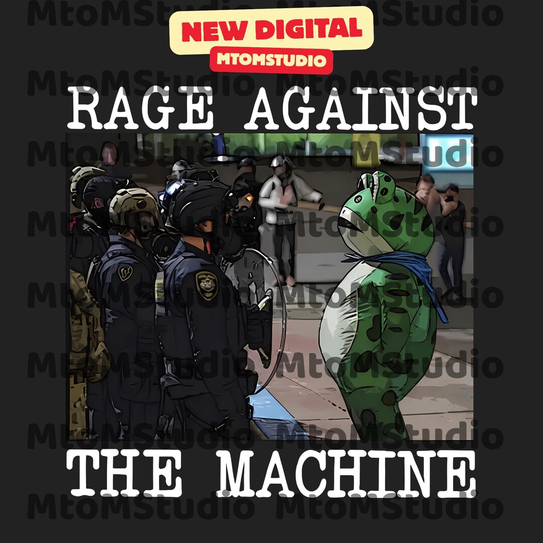 Portland Frog Rage Against the Machine PNG, Abolish ICE Graphic FILE - Etsy