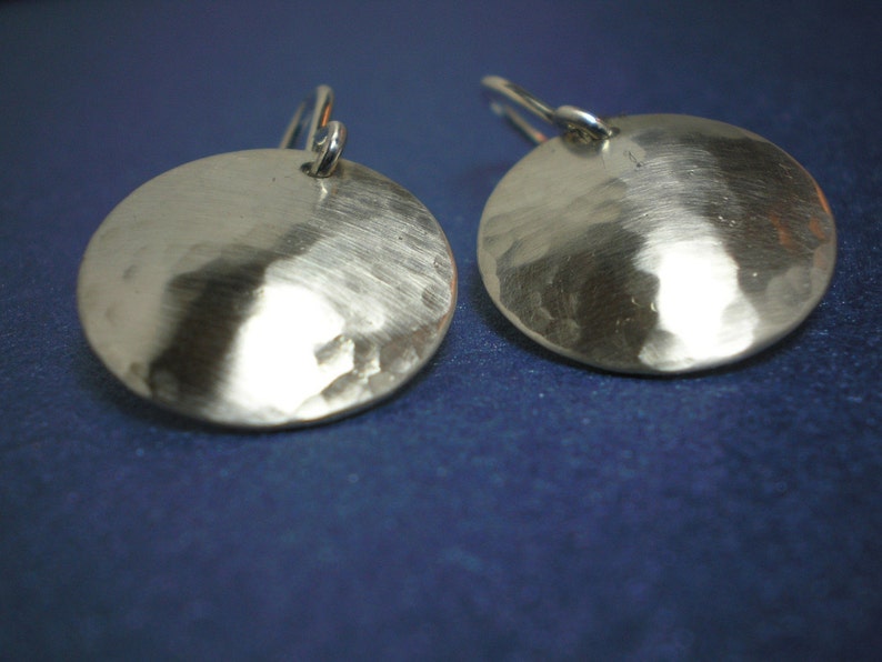Silver Disc Hammered Domes Solid Argentium Sterling Silver - Etsy