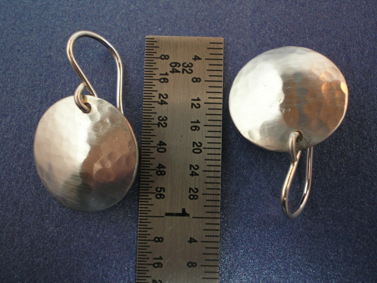 Silver Disc Hammered Domes Solid Argentium Sterling Silver - Etsy