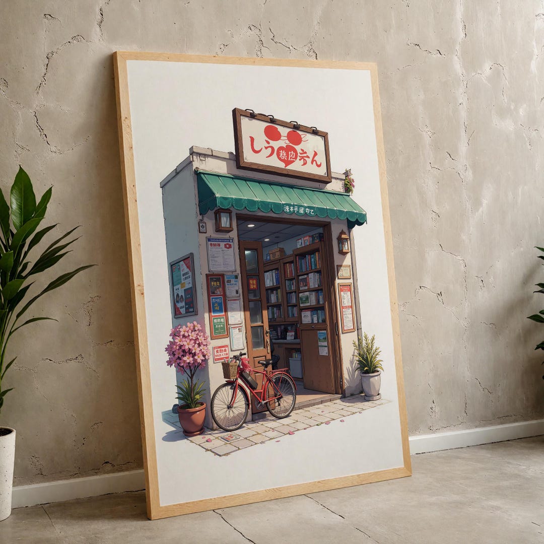 Anime-inspired Japan Shop Poster Digital Download | Retro Urban Decor ...