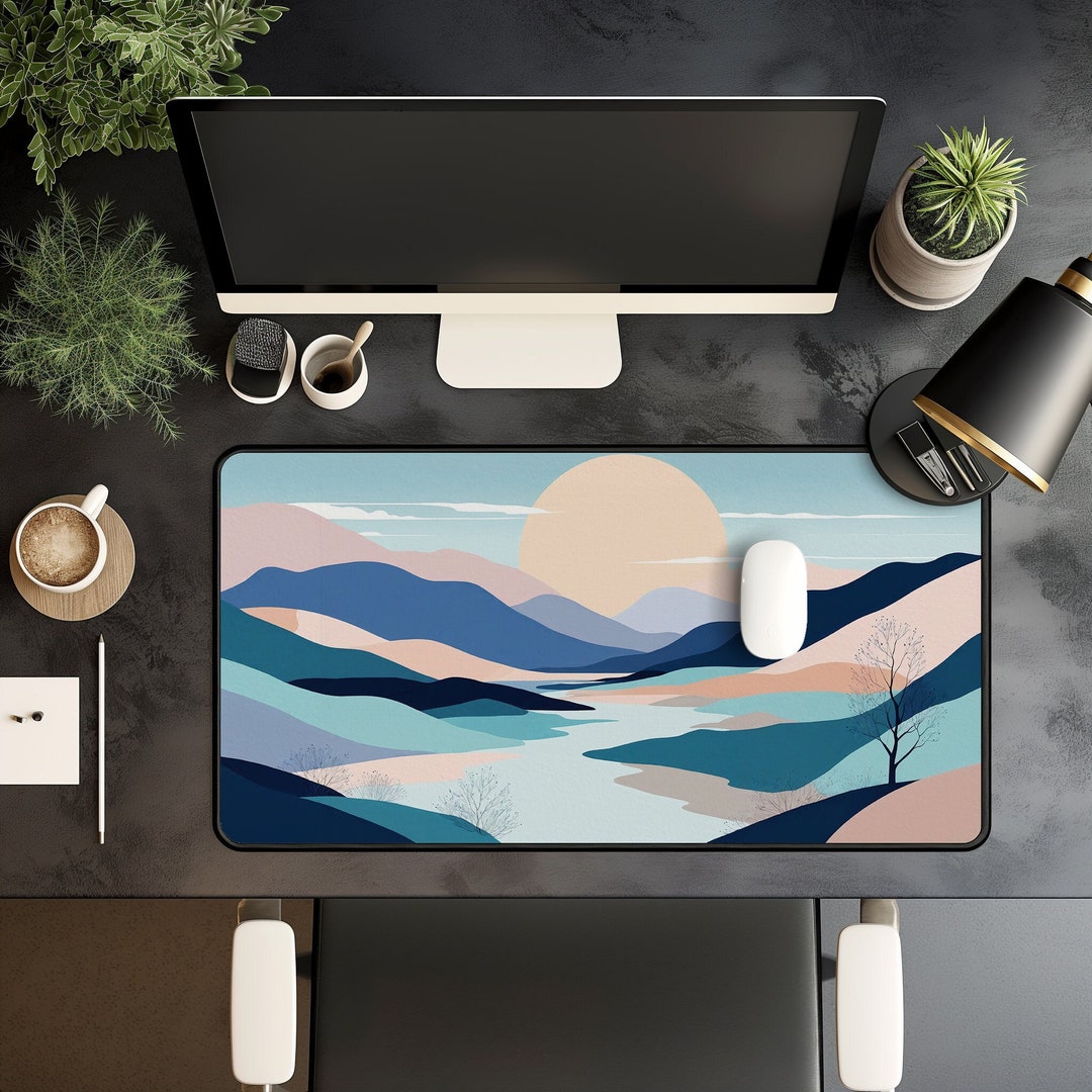 Stunning Scenic Mouse Pad & Desk Mat Combo - Artistic Office and Study ...