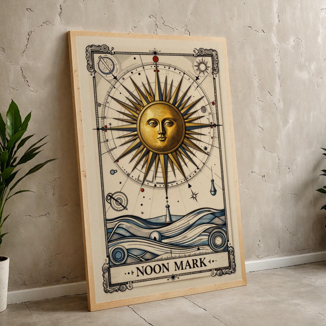 Noon Mark Sun Compass Art Print (digital Download) - Etsy