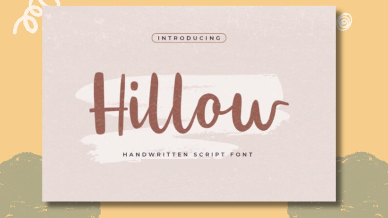 Hillow Script Font, Cricut Fonts, Handwritten Font, Modern Font ...