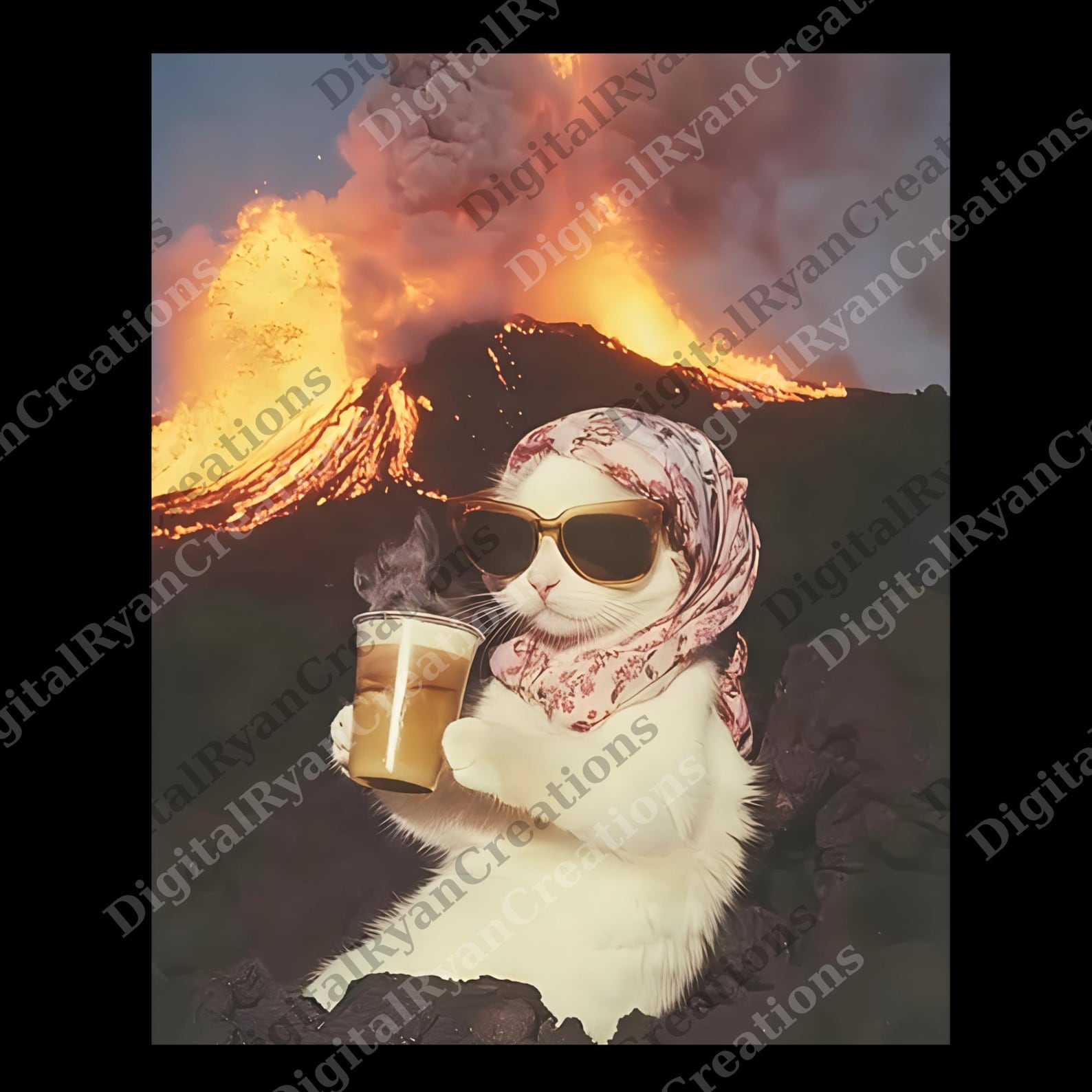 Funny Cat Drinking Beer Meme Png, Chill Cat Digital, Gen Z Joke Png ...