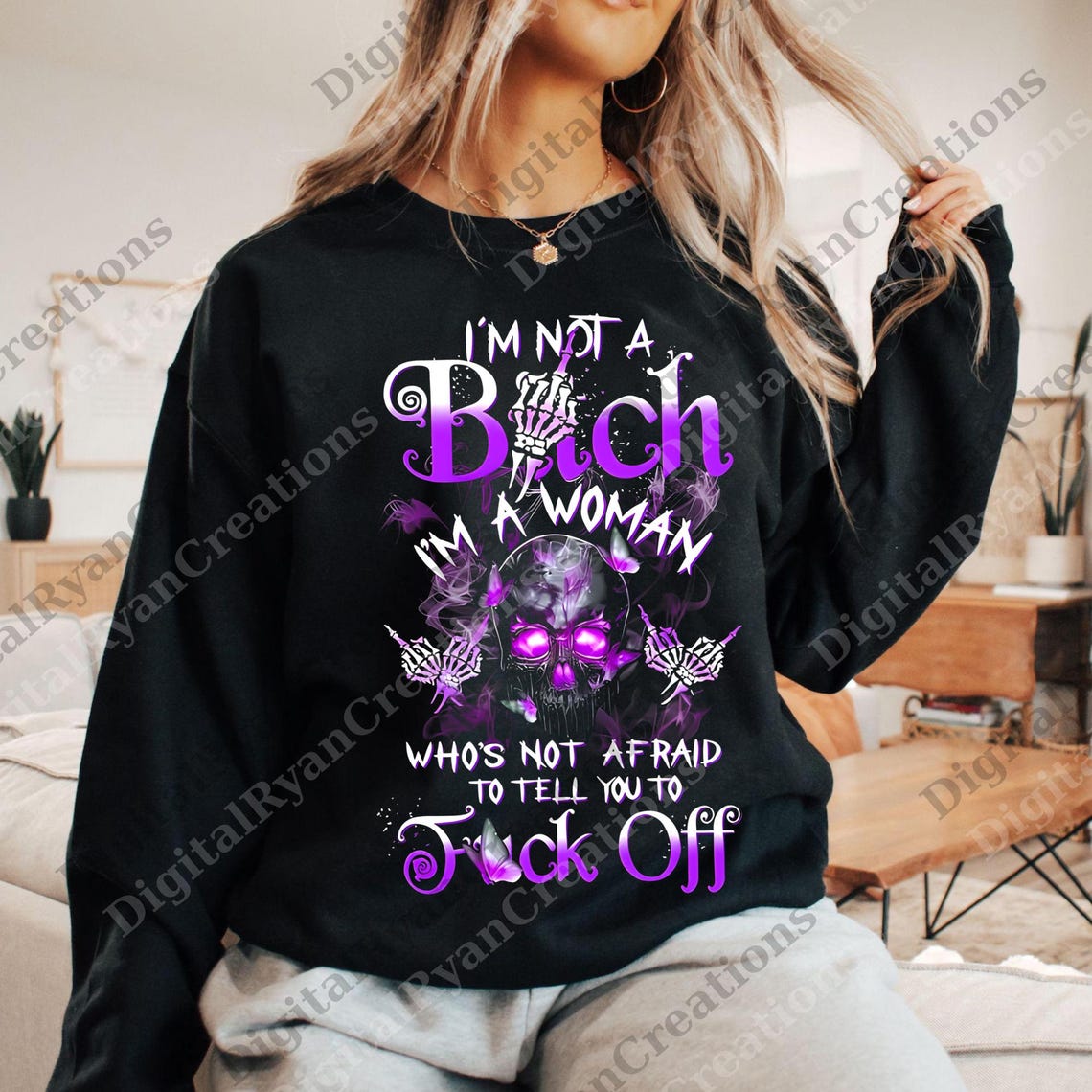 I'm A Women Who's Not Afraid to Tell You to F off Graphic Png, Afraid ...