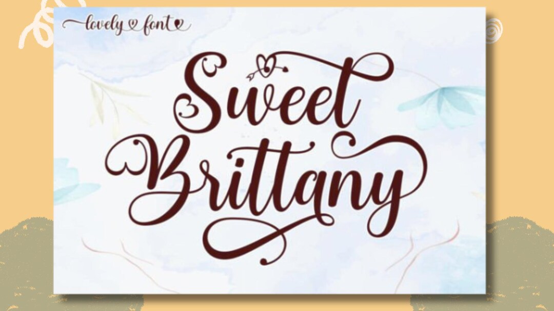 Sweet Brittany Font, Bold Font, Classic Font, Script Font, Vintage Font ...